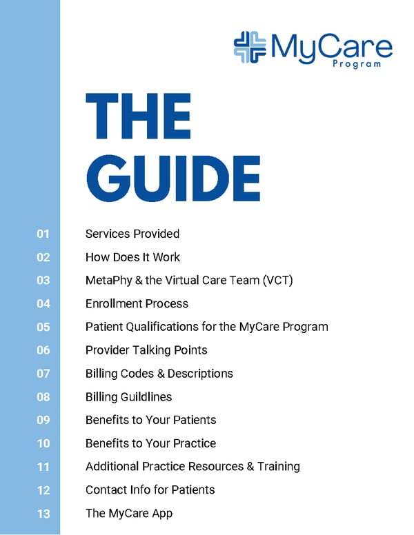 MyCare Program Overview